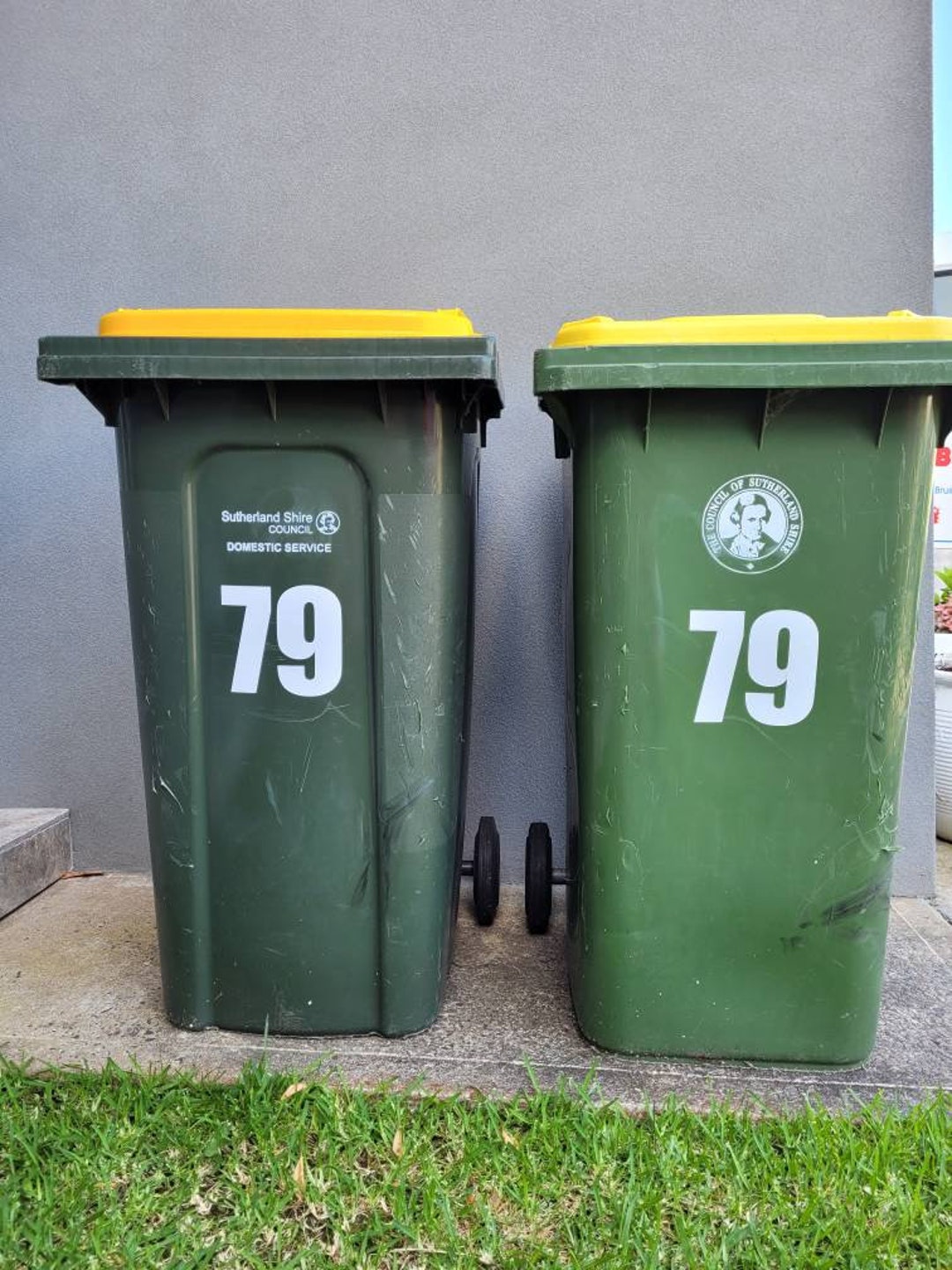 Bin Number, Bin Label, Garbage Bin Number, Number Sticker, Number Decal ...