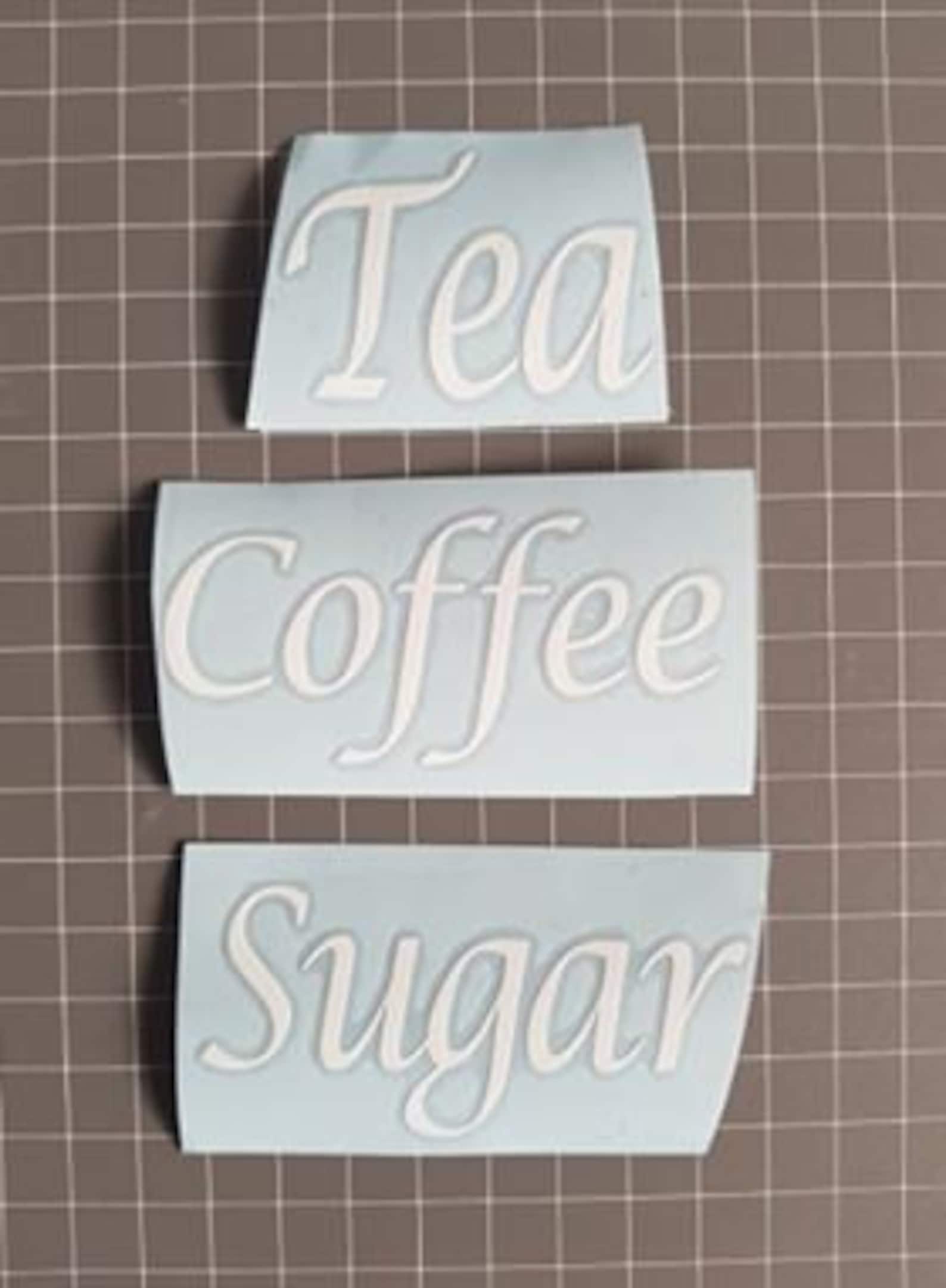 Tea Coffee Sugar Labels, Labels, Pantry Labels, Custom Labels ...