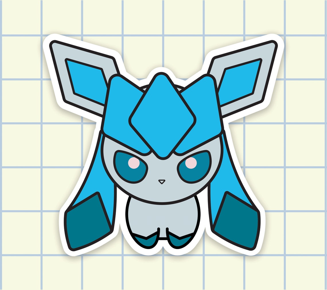 Glaceon Sticker Video Game Stickers Laptop Stickers Aesthetic - Etsy