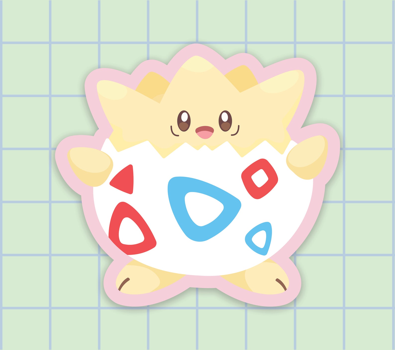 Togepi Sticker Video Game Stickers Laptop Stickers Aesthetic | Etsy