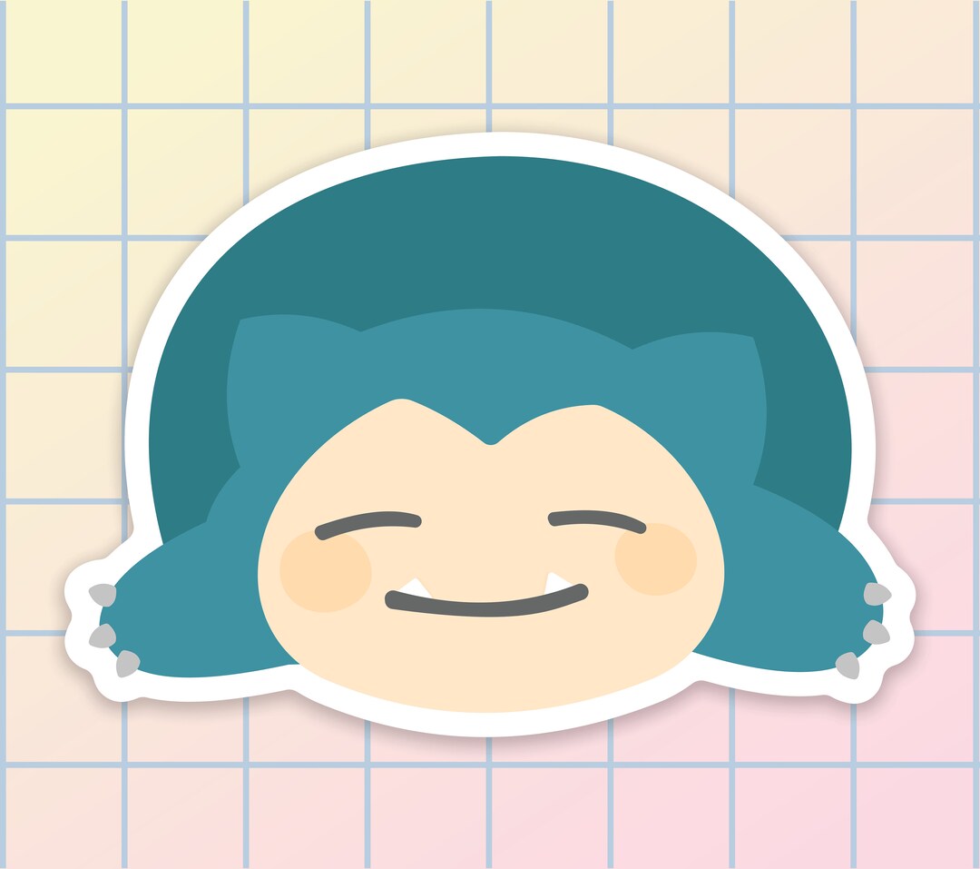 Snorlax Sleeping Sticker Video Game Stickers Laptop Stickers - Etsy ...