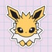 Jolteon Sticker Video Game Stickers Laptop Stickers Aesthetic Stickers ...
