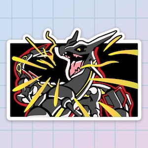 Shiny Rayquaza Sticker Video Game Stickers Laptop Stickers - Etsy