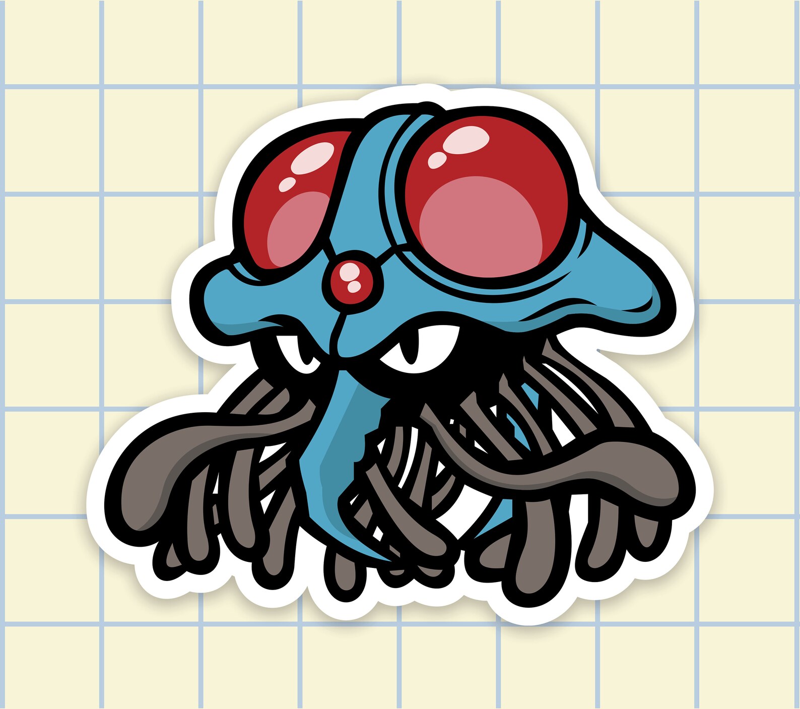 Tentacruel Sticker Video Game Stickers Laptop Stickers - Etsy