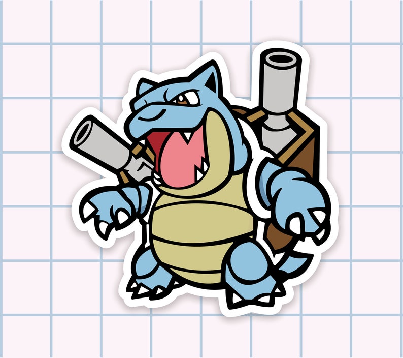 Blastoise Sticker Video Game Stickers Laptop Stickers - Etsy