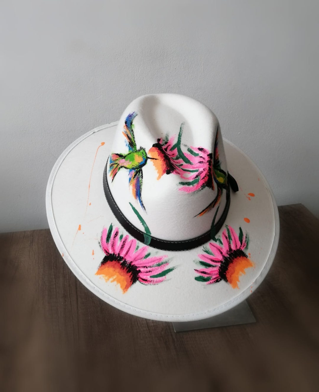 Mexican Jute Hat. Hand Painted Hat. Colorful Tenangos Sombrero. Made in ...