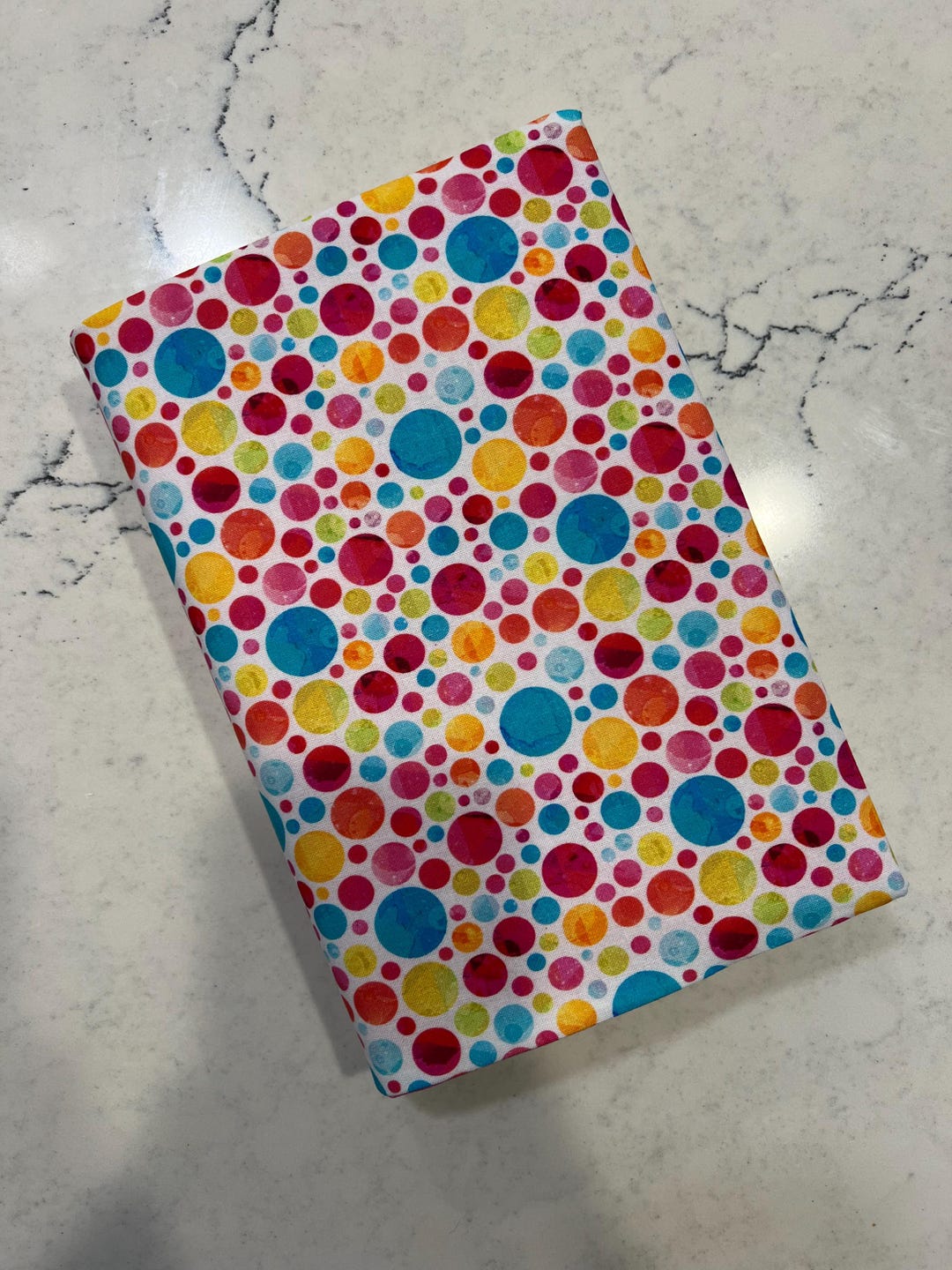 Playful Polka Dots Adjustable Fabric Book Cover - Etsy