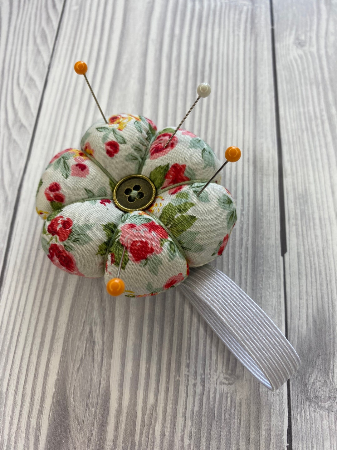 Pin Cushion Flower With Elastic Wrist Strap Vintage Tea Rose - Etsy