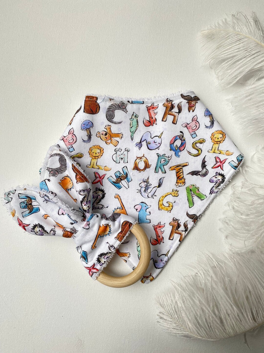 Baby Teething Gift Set Handmade organic Bamboo bandana style Dribble ...