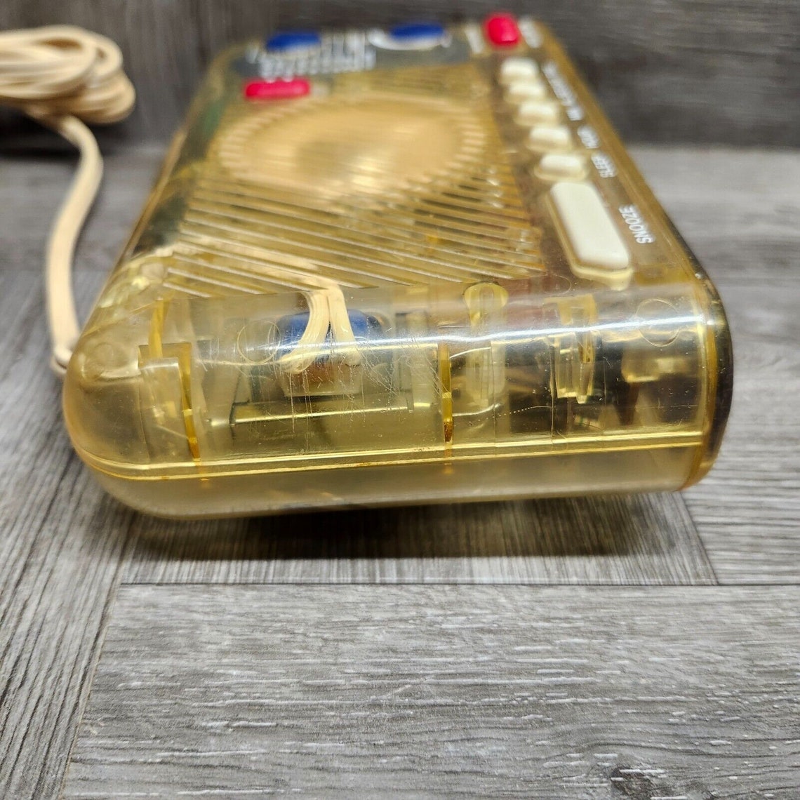 Tozai Clock Radio 2233T AM/FM Clear See Thru Alarm Clock 1998 Vintage ...