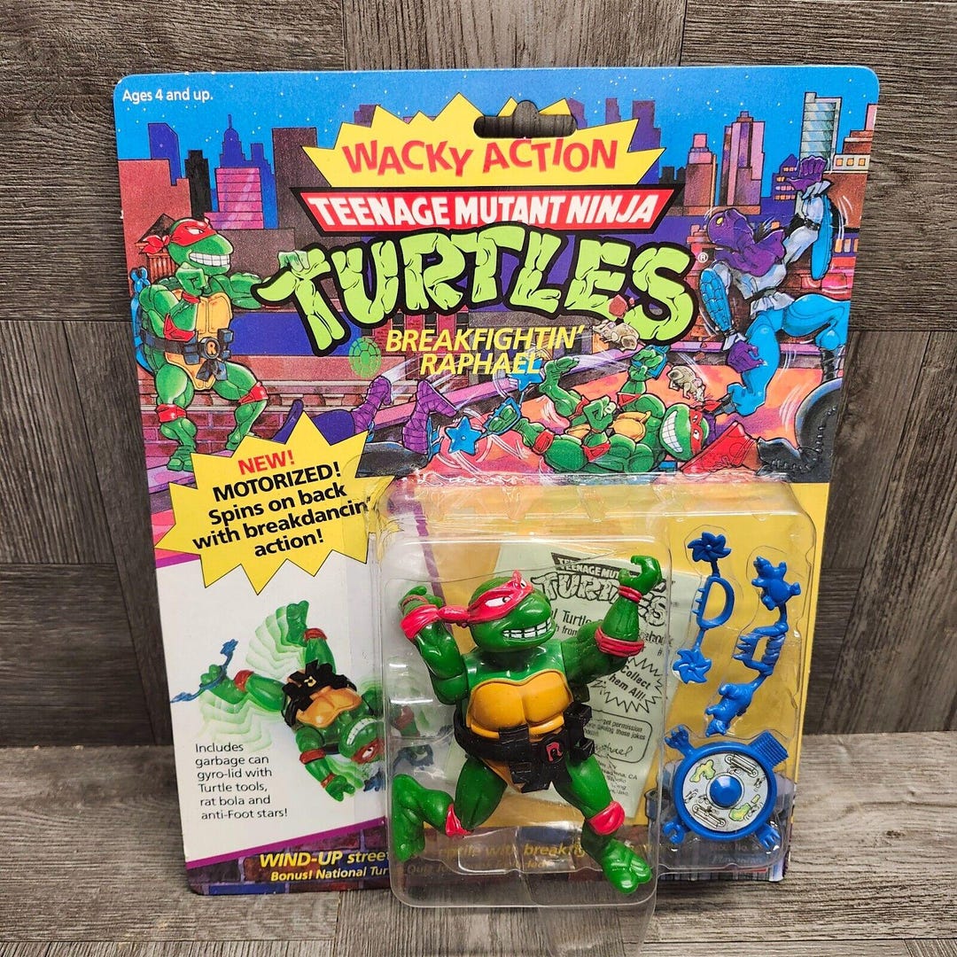 Teenage Mutant Ninja Turtle Breakfightin' Raphael Wacky Action 1989 ...