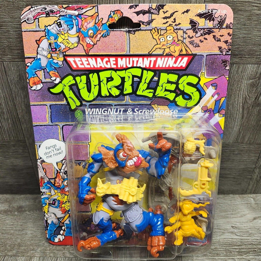 TMNT Teenage Mutant Ninja Turtles Wingnut & Screwloose 1990 MOC - Etsy