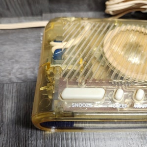 Tozai Clock Radio 2233T AM/FM Clear See Thru Alarm Clock 1998 Vintage ...