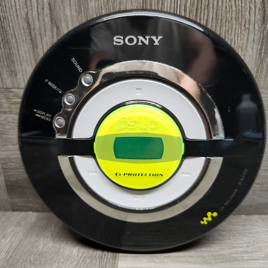 Sony D-EJ100 Walkman Portable CD Player. G-protection Black & Yellow ...
