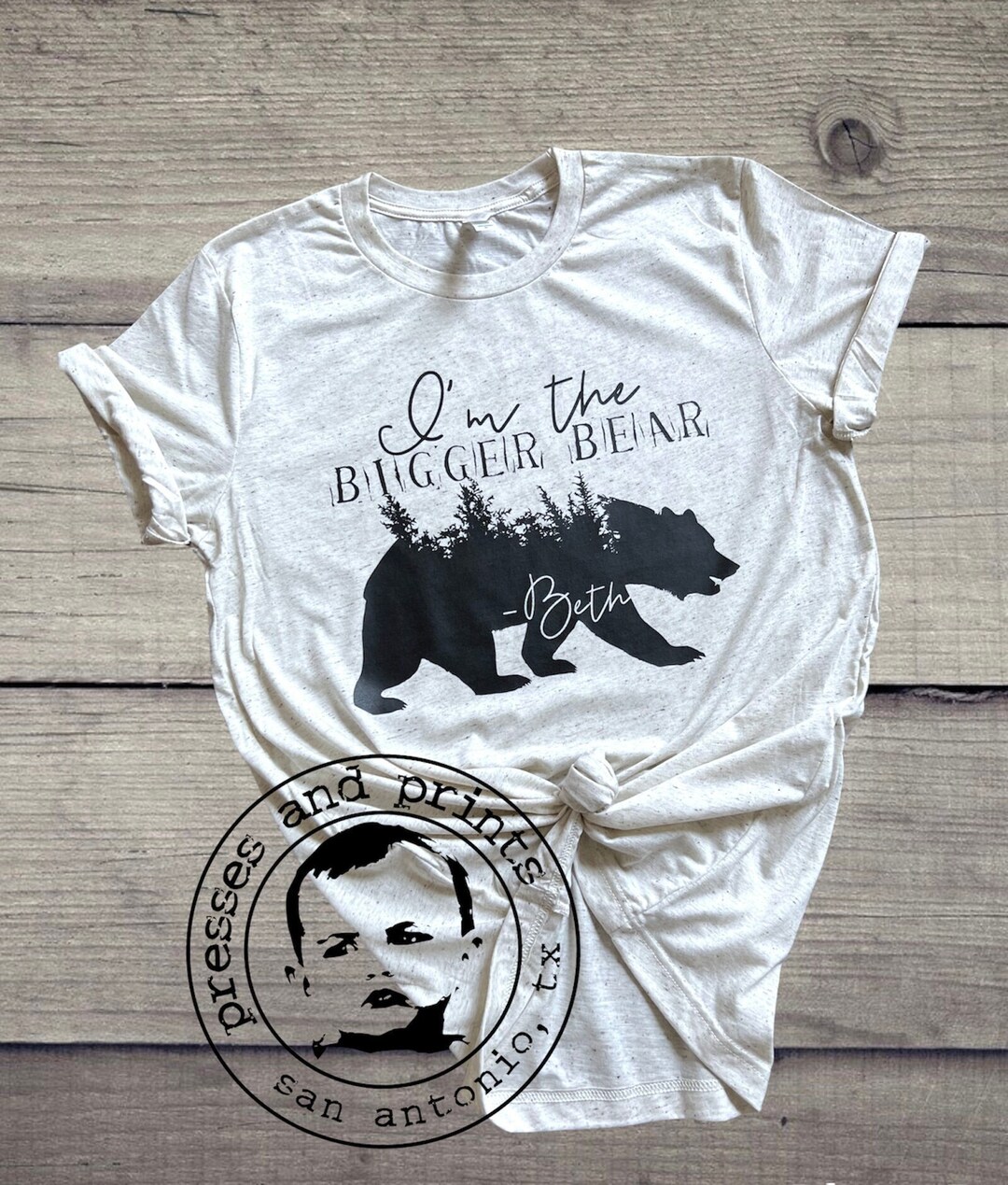 Im the Bigger Bear Beth Dutton Graphic T-shirt, Yellowstone Inspired ...