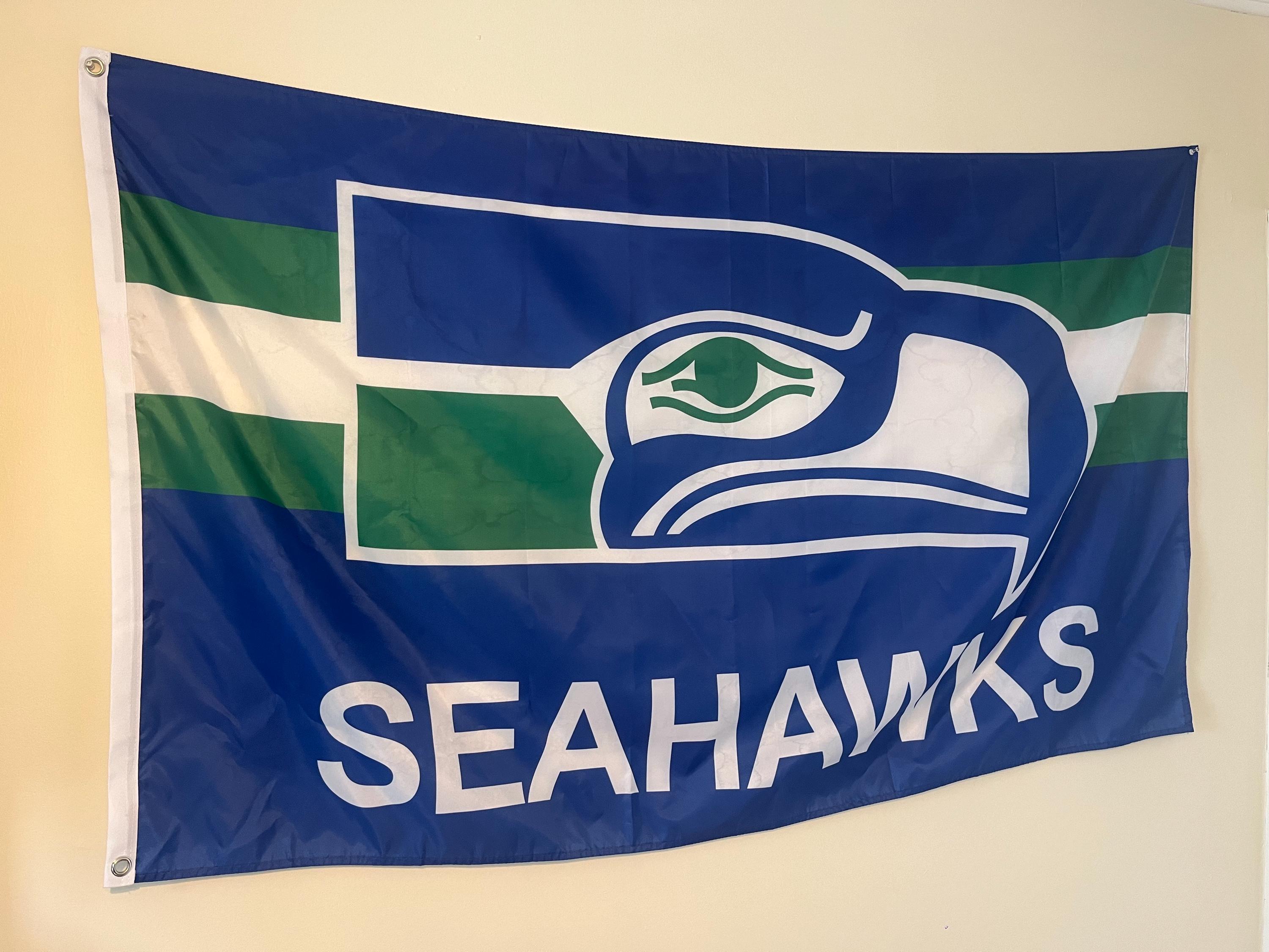 Seattle Seahawks Flag Retro Throwback 3 by 5 Feet Brand New in Bag NFL ...