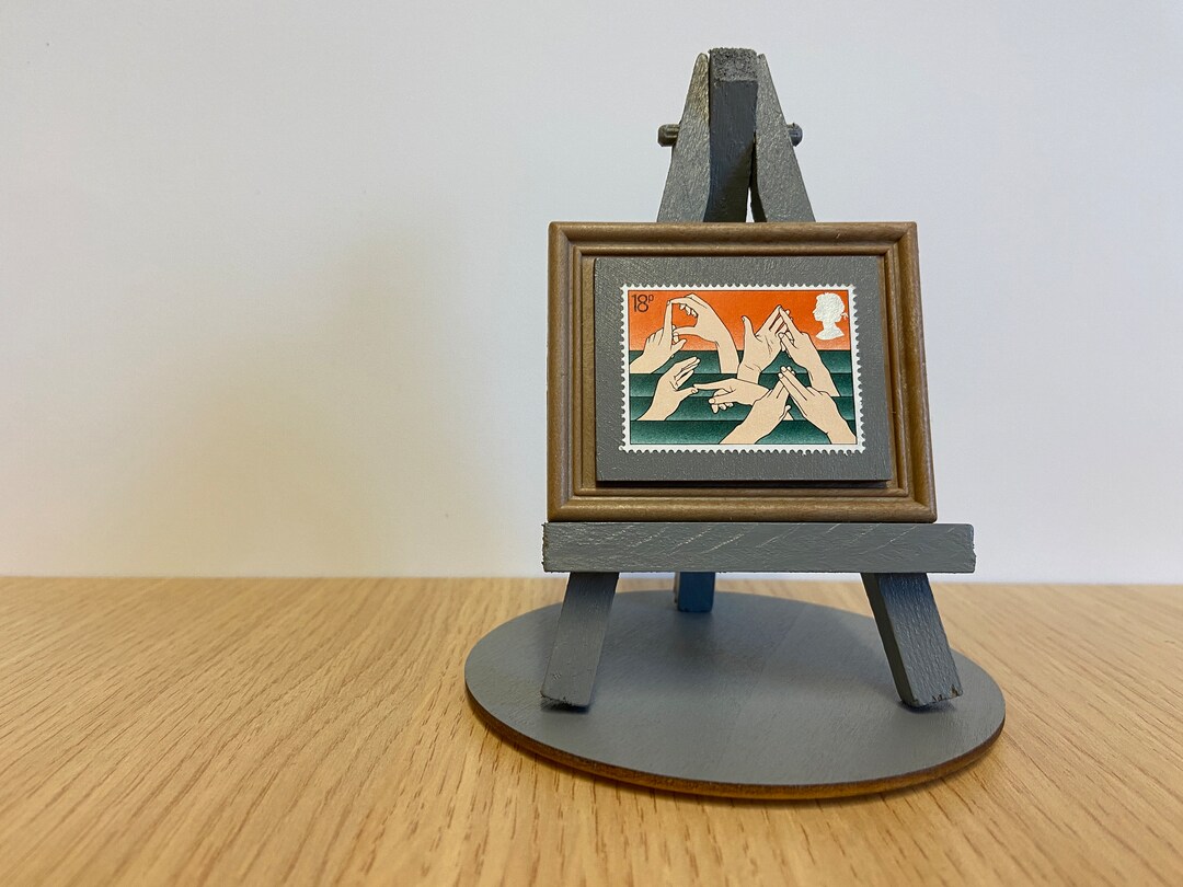 British Sign Language Stamp Ornament Framed New 1981 Postage Stamp of ...