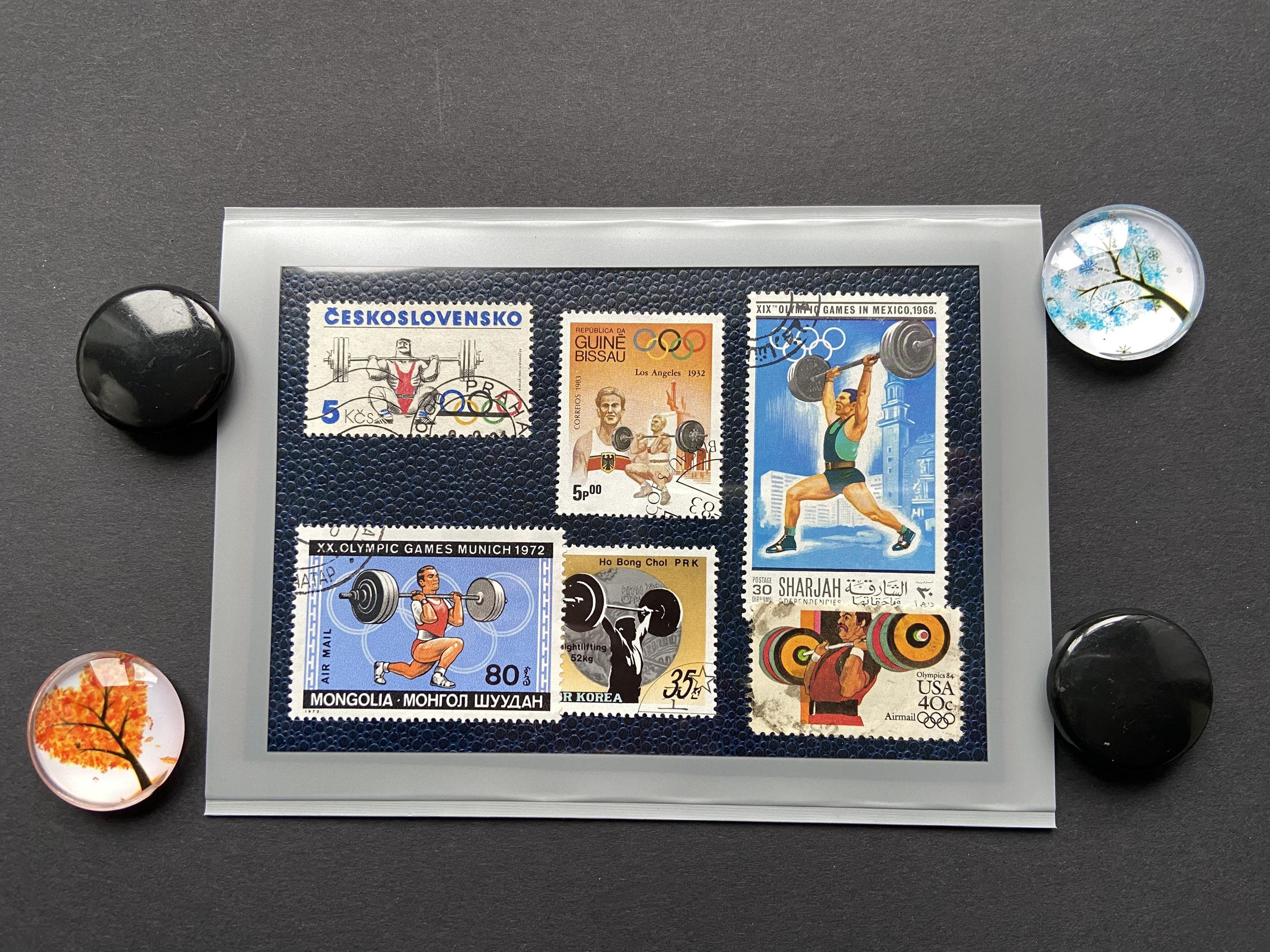 Weight Lifting on Postage Stamps Dated From 1968 Onwards on a - Etsy UK