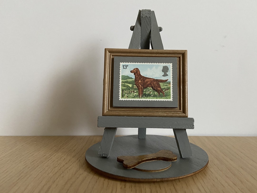 Irish Red Setter Dog Stamp Ornament With Easel, Base and Gift Wrap ...