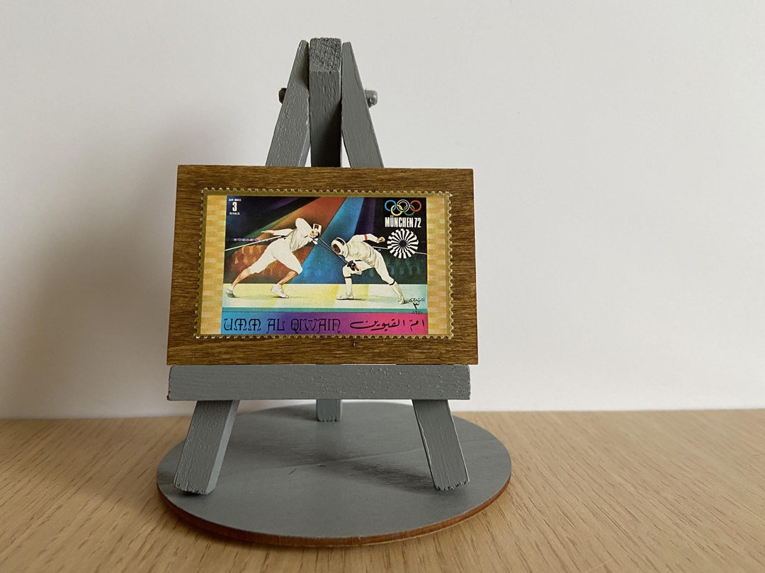 Fencing Ornament 1971 Postage Stamp of Two Fencers With a - Etsy