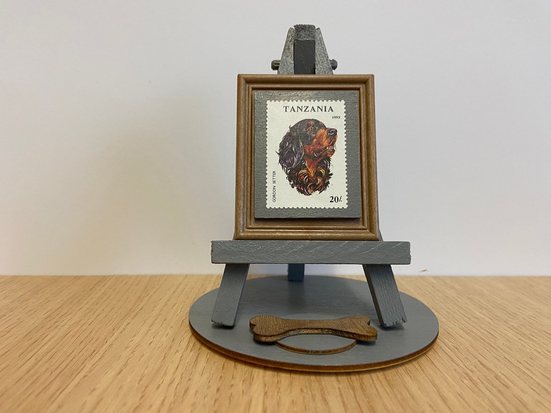 Gordon Setter Dog Stamp Ornament With Easel, Base and Gift Wrap ...