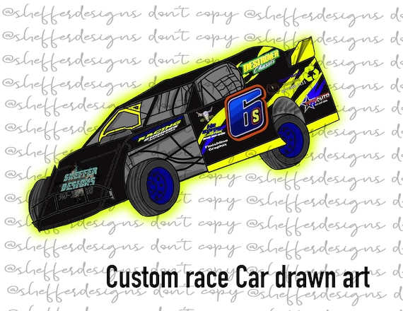 Custom Dirt Track Racing Graphics Digital Art Race - Etsy