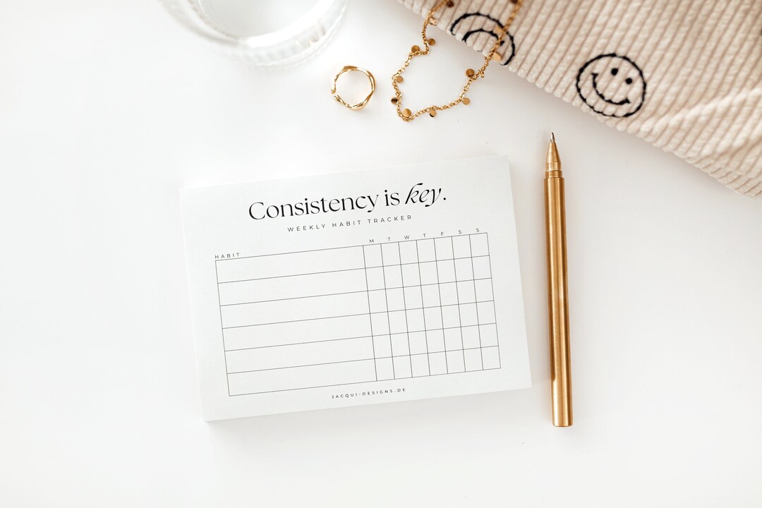 Habit Tracker Consistency is Key - Etsy