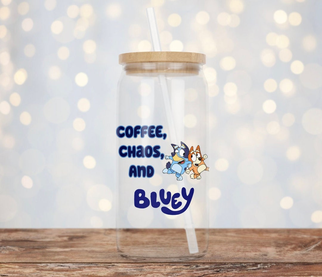 Bluey Cup/ Bluey Glass Cup/ Coffee Chaos and Bluey/ Iced - Etsy Canada