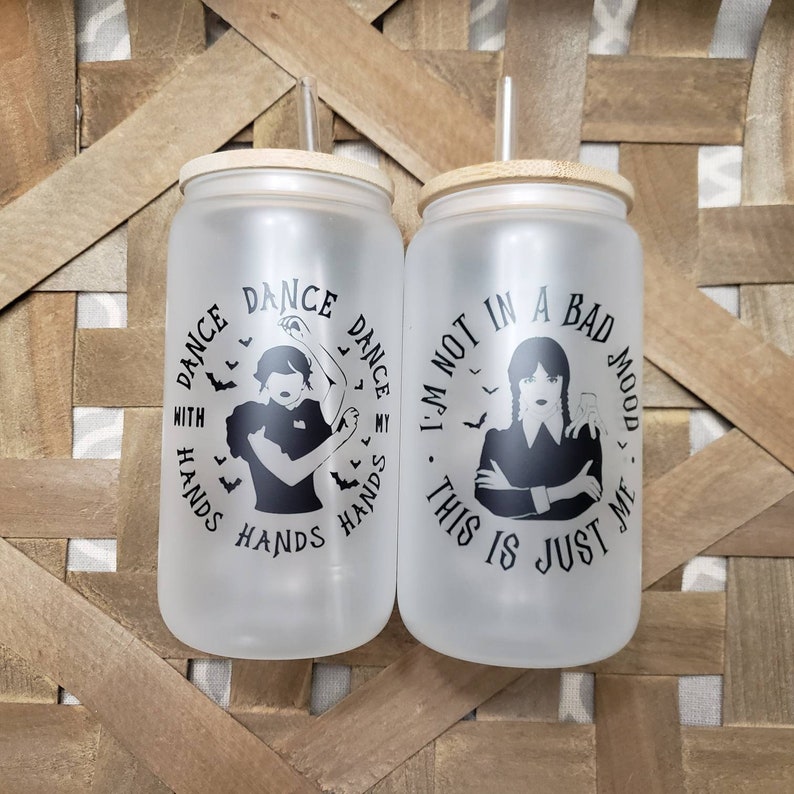 Wednesday Glass/ Wednesday Addams Cup/ Wednesday Cup/ - Etsy