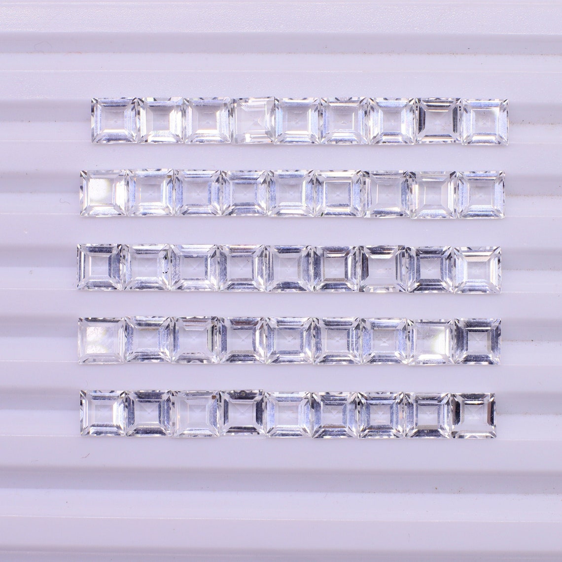 Crystal Quartz Square Shape Faceted Loose Gemstone Finest - Etsy