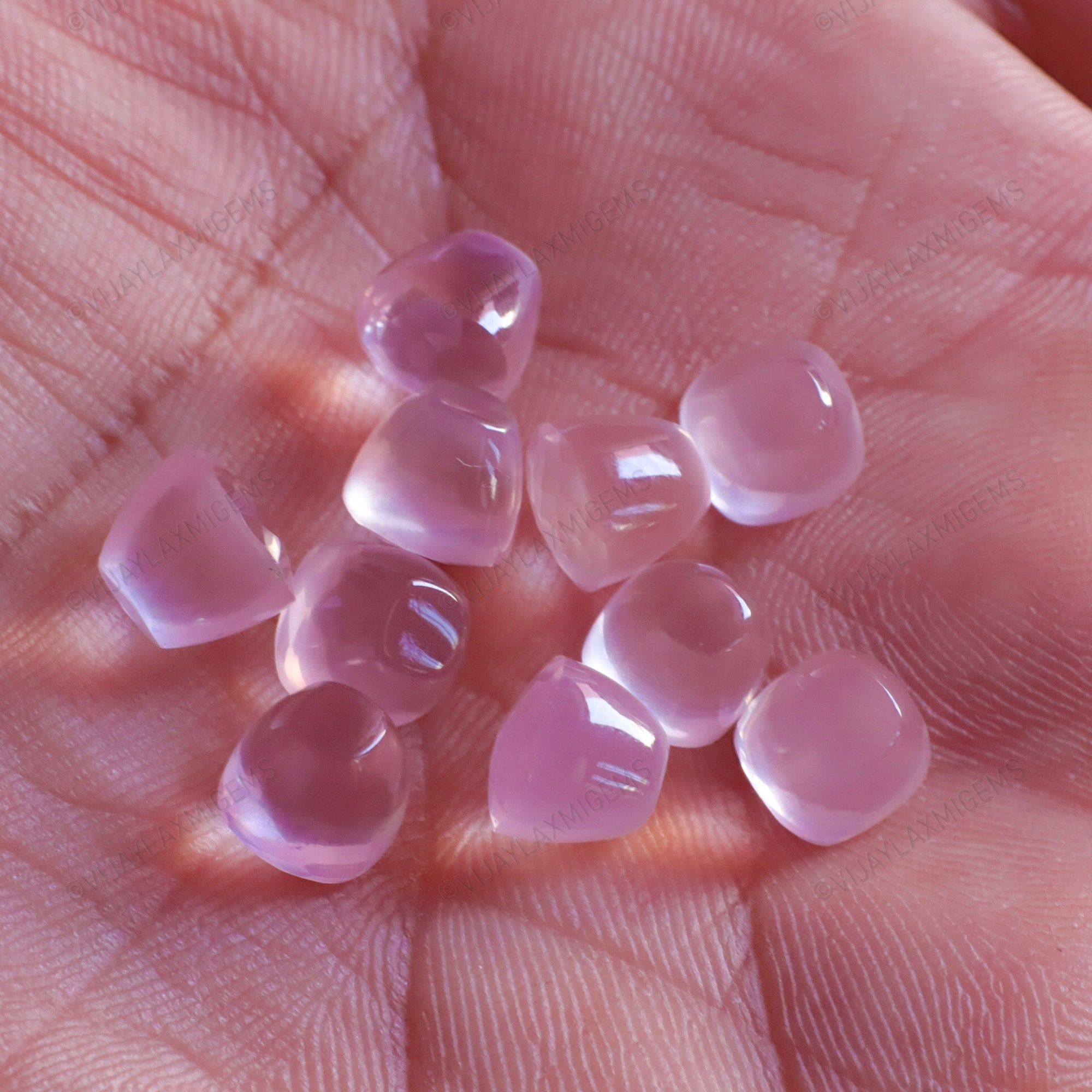 Natural Rose Quartz Irregular Faceted 8mm Crystal Cup Top | Etsy