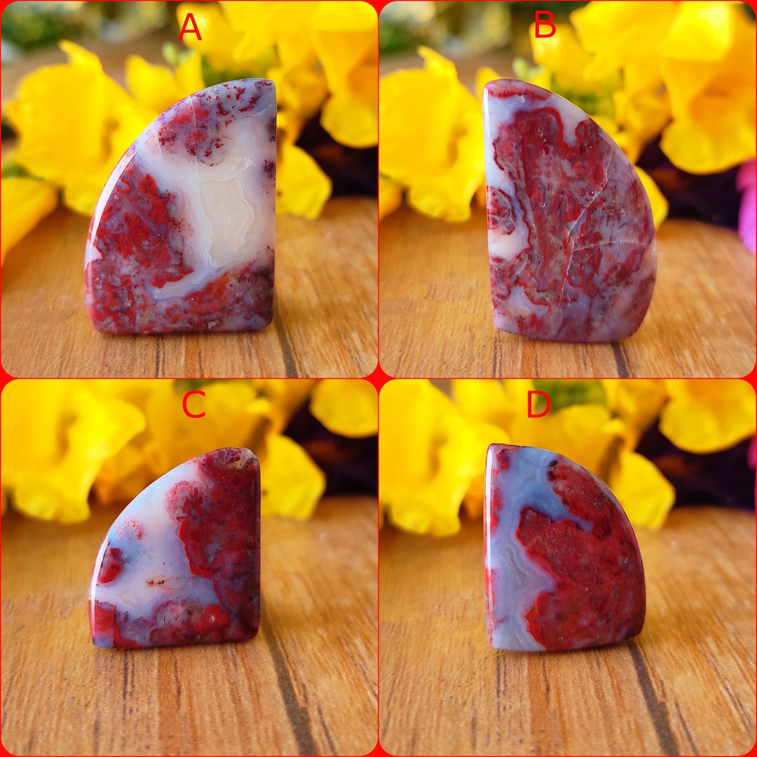 Natural Red Lightning Agate Cabochon Fancy Shape for Making Jewelry - Etsy