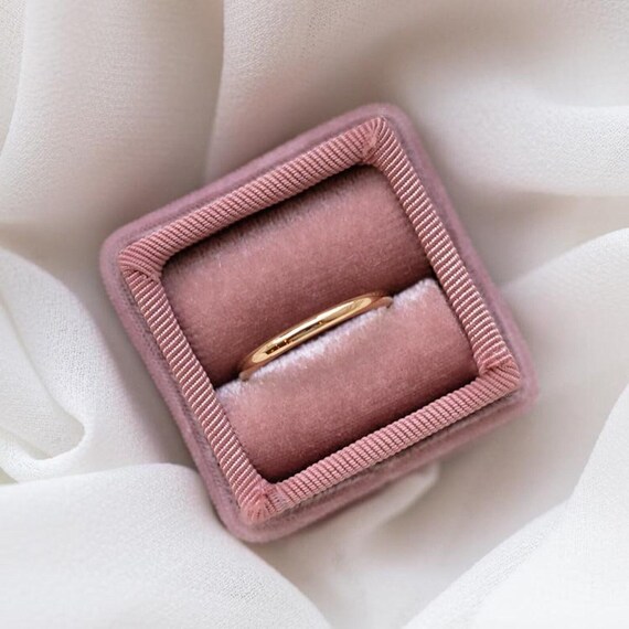 14k Gold 2mm Thin Wedding Bands Minimalist Wedding Ri… - Gem