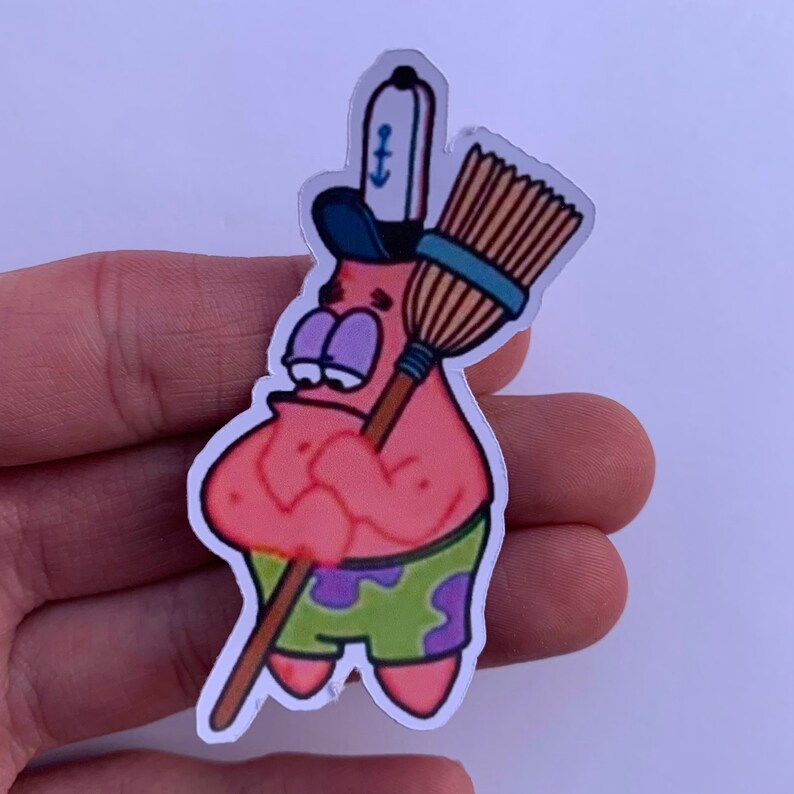 Patrick sweeping sticker for stationary laptop journaling | Etsy