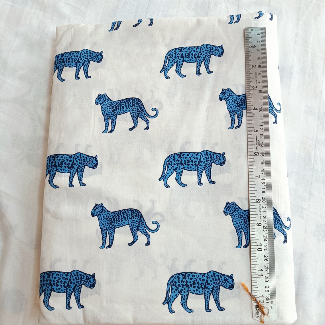 Animal Block Print 100% Cotton Fabric by the Yard Block | Etsy