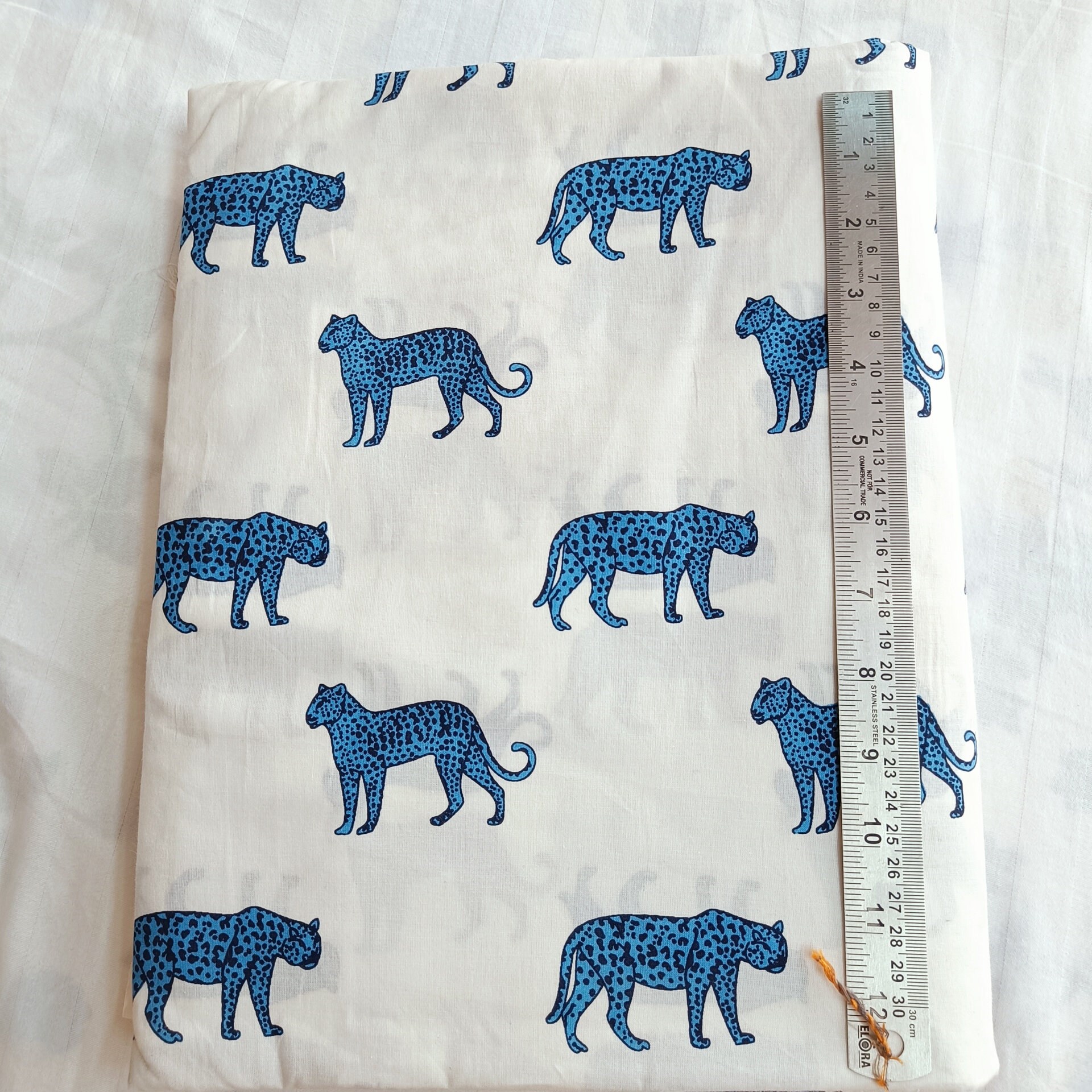 Animal Block Print 100% Cotton Fabric by the Yard, Block Printed Cotton ...