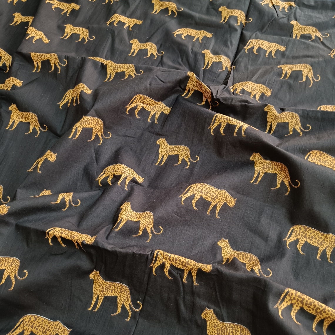 Animal Block Print 100% Cotton Fabric by the Yard Block | Etsy