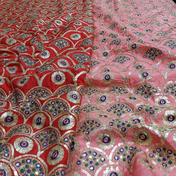 Embroidered Silk Fabric - Etsy