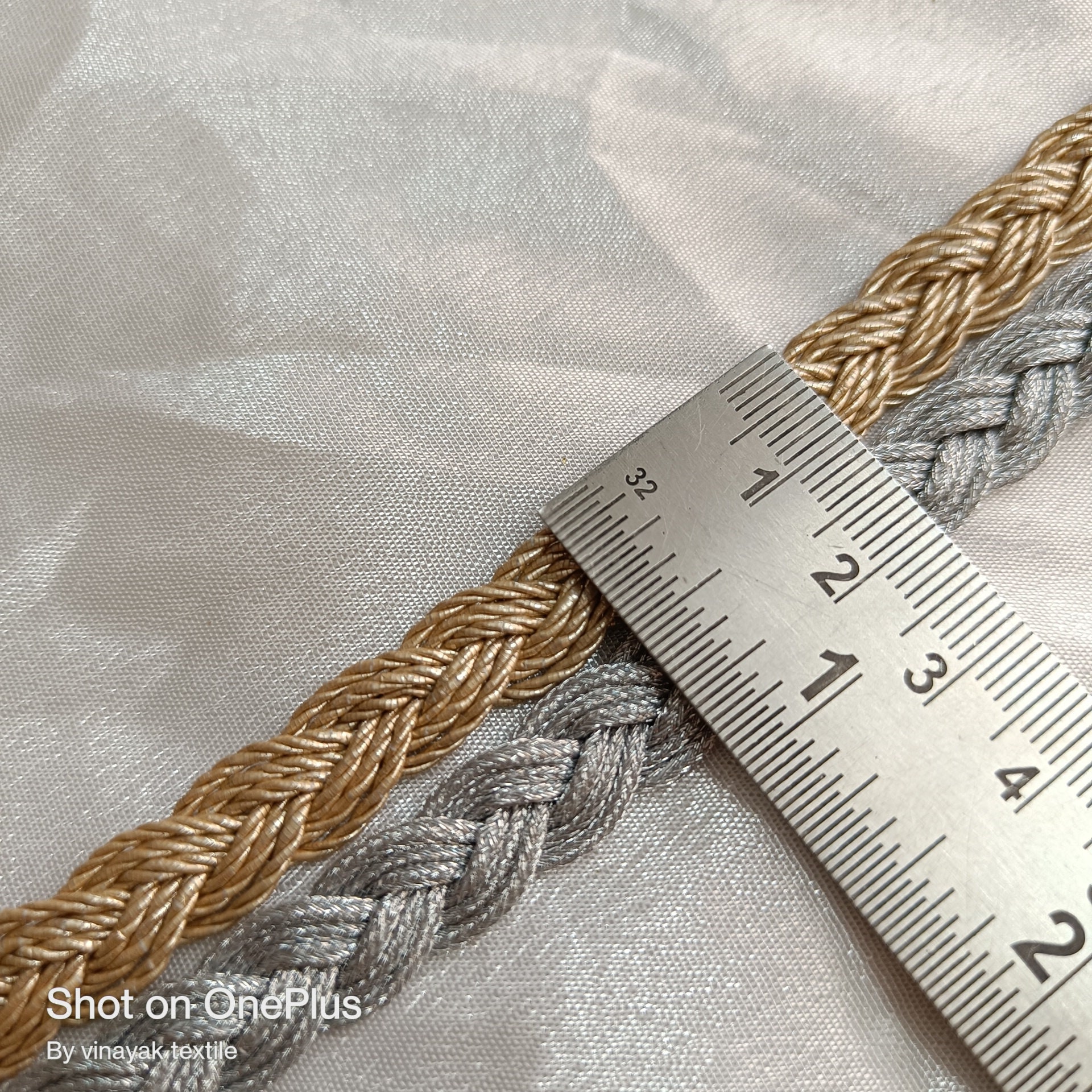 1 Cm 2 Yard Braided Edge Piping Cord Tape, Upholstery Edging Decorative ...
