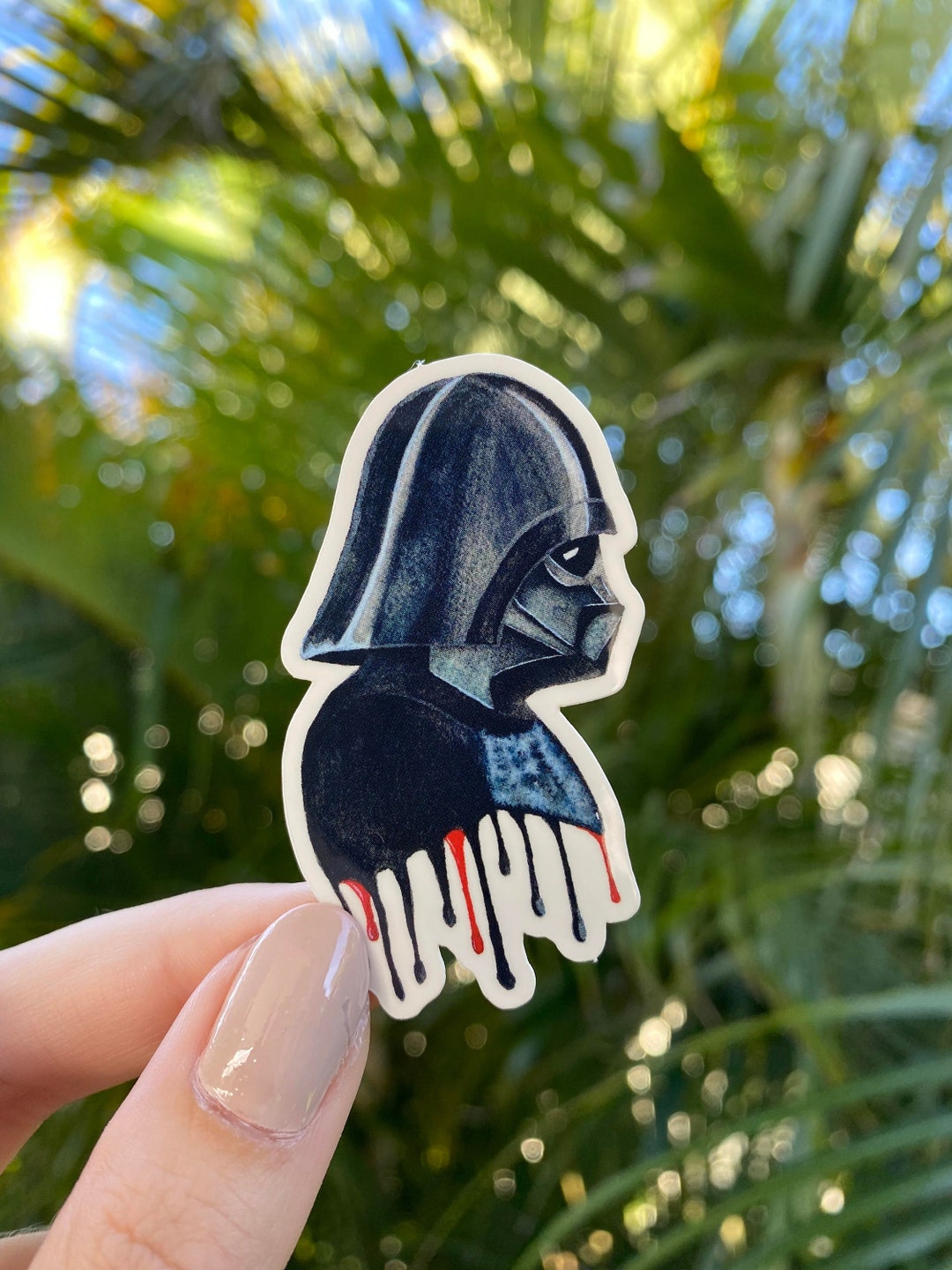 Darth Vader Vinyl Sticker, Star Wars Sticker, Watercolour Illustration ...