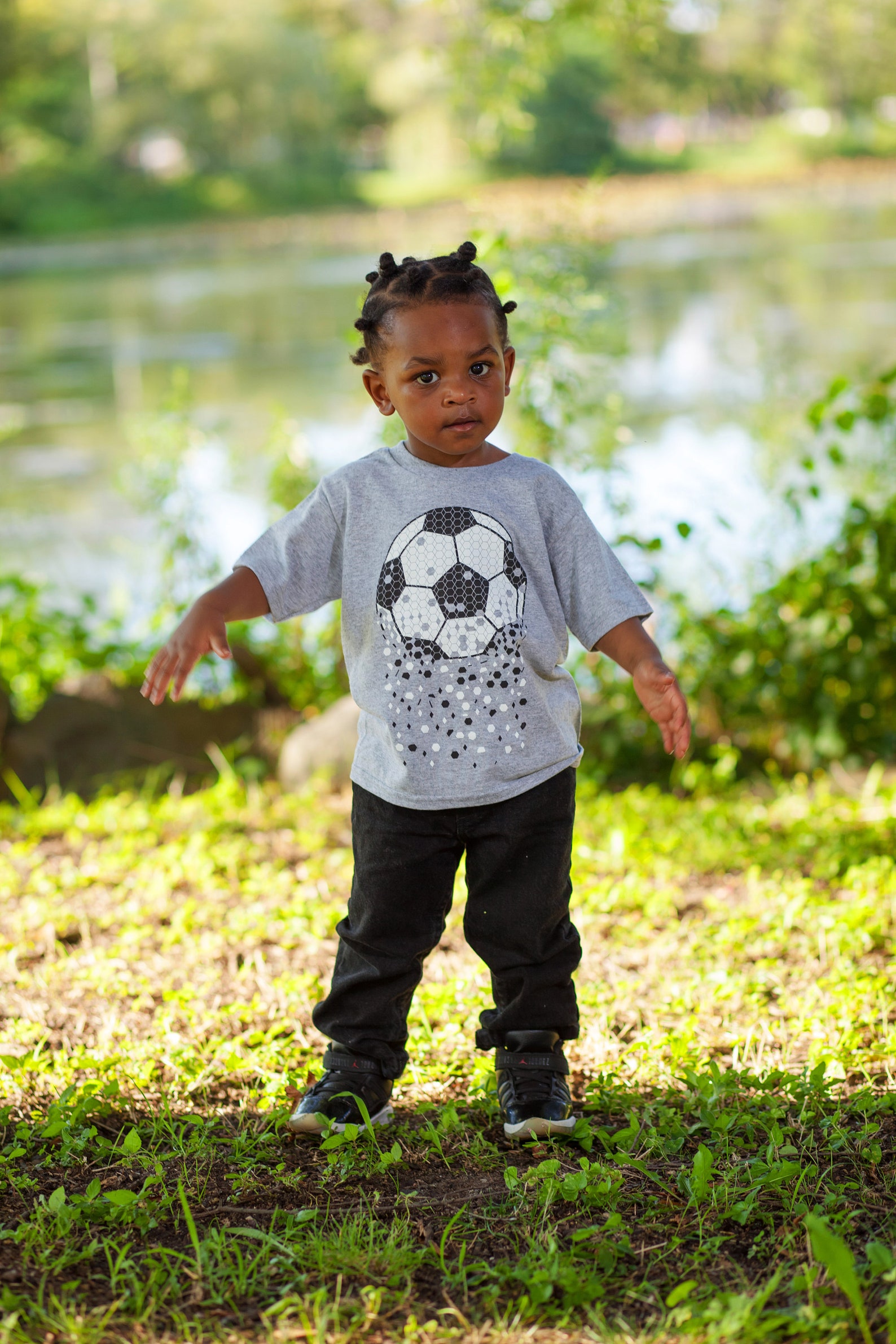 KIDS SOCCER T-SHIRT - Toddler Round Neck Soccer Tshirt, Kid Boy ...