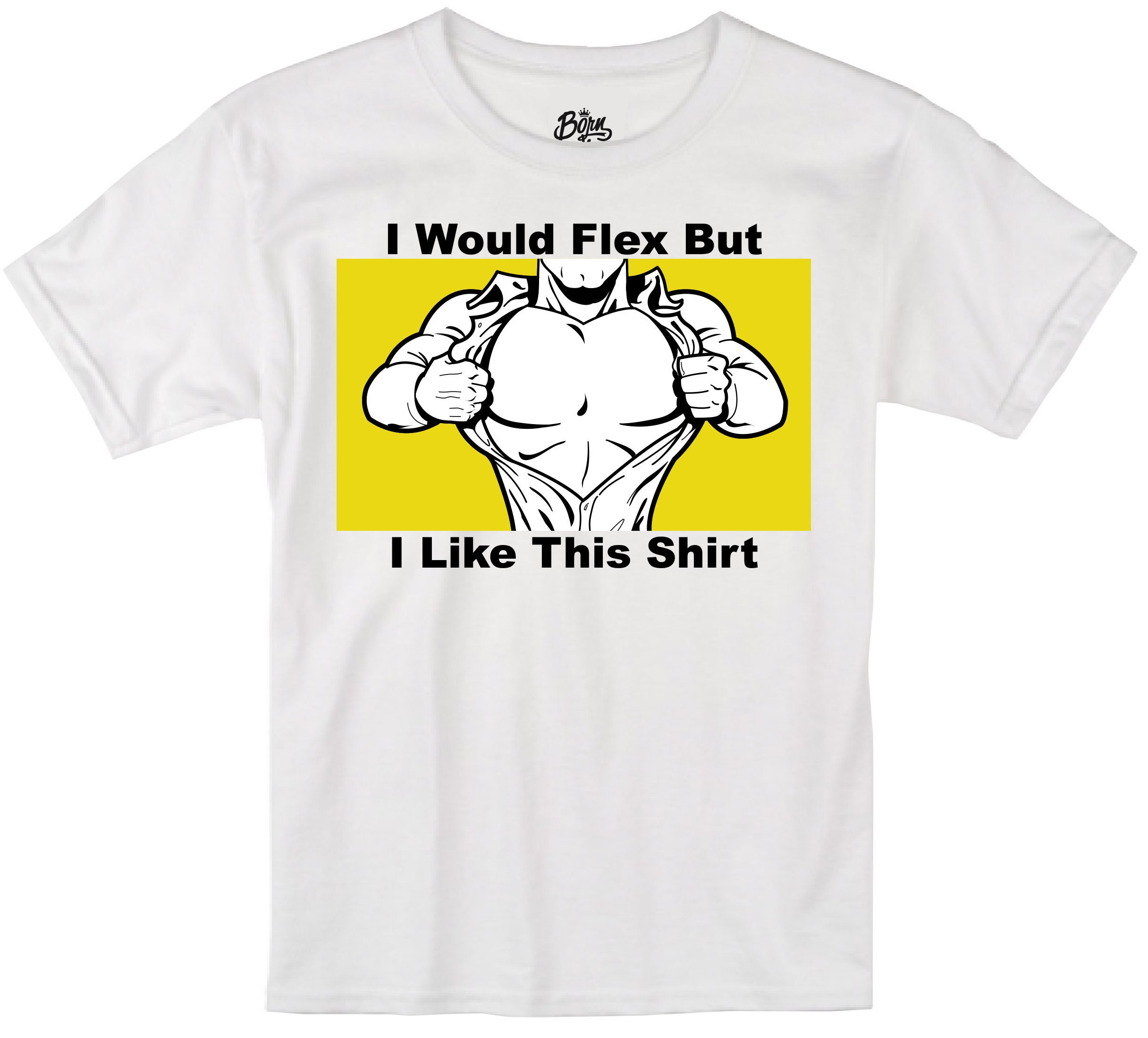 BOYS FUNNY T-SHIRTS - Kid's Funny Slogan Tshirt, I Would Flex but I ...