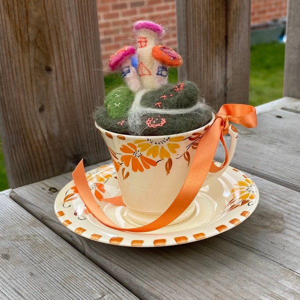 Needle Felted Pin Cushions - Etsy UK