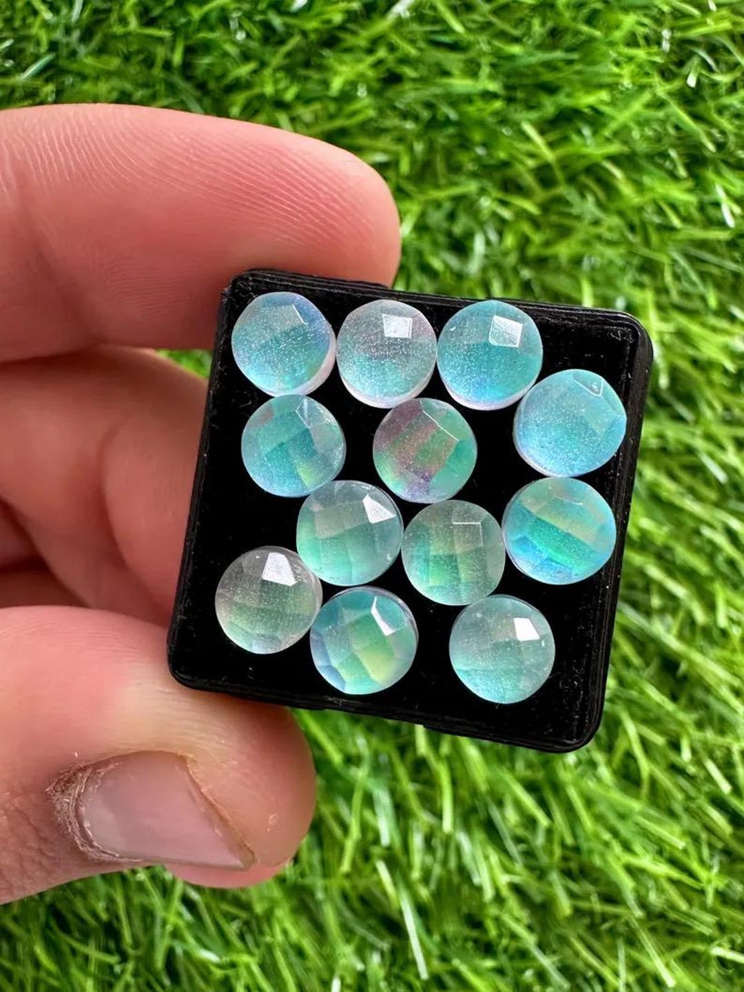 Natural Aurora Opal Doublet: 6MM Round Rose Cut Gemstone Lot - Etsy