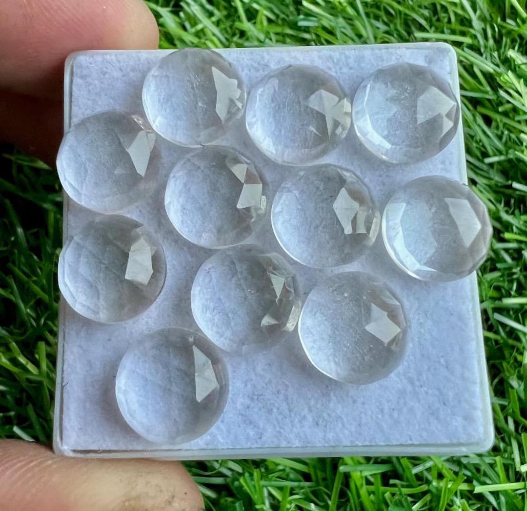 Rainbow Himalayan Quartz Gemstones: 10mm Rosecut Crystals, 10 Pcs - Etsy