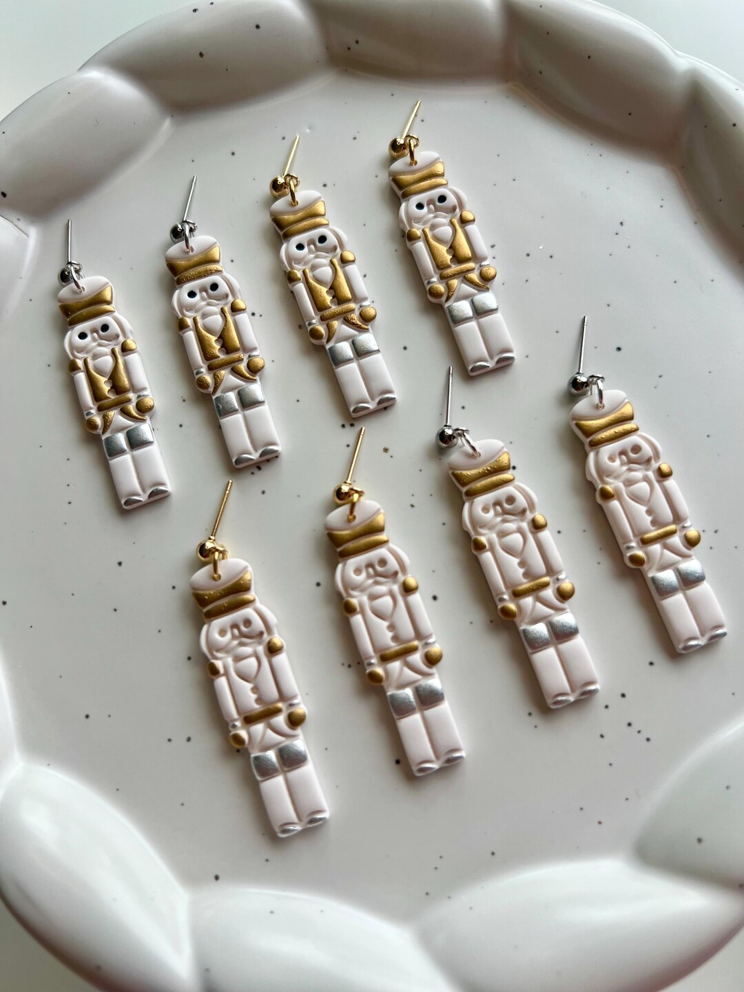Nutcracker Dangle | Handmade Polymer Clay Earrings | Lightweight ...