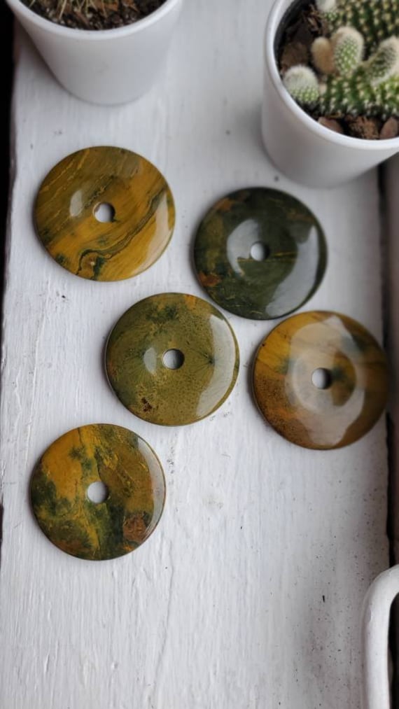 Polychrome Jasper Donut Sphere Stand Donut for Making Jewelry - Etsy