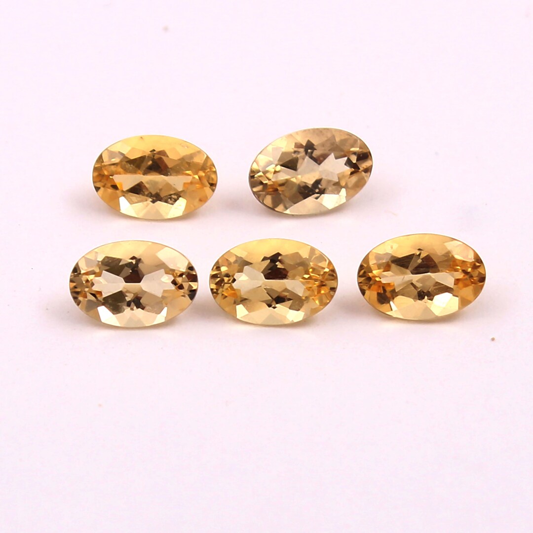 Yellow/golden Tourmaline Brilliant Cut Oval for Jewellery Making, Loose ...