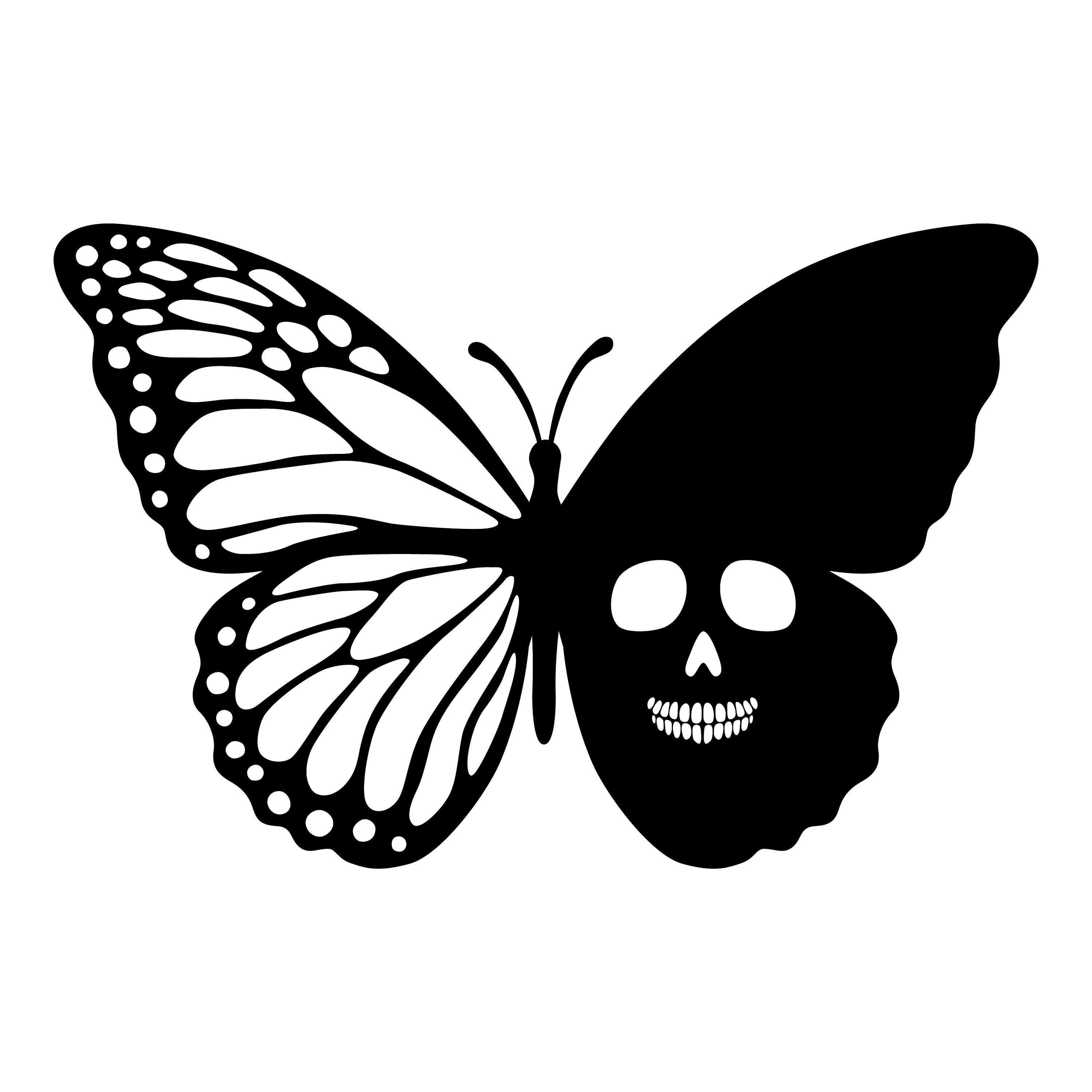 SVG - JPEG - PNG | Gothic Butterfly Skull Tattoo Inspired Bundle ...
