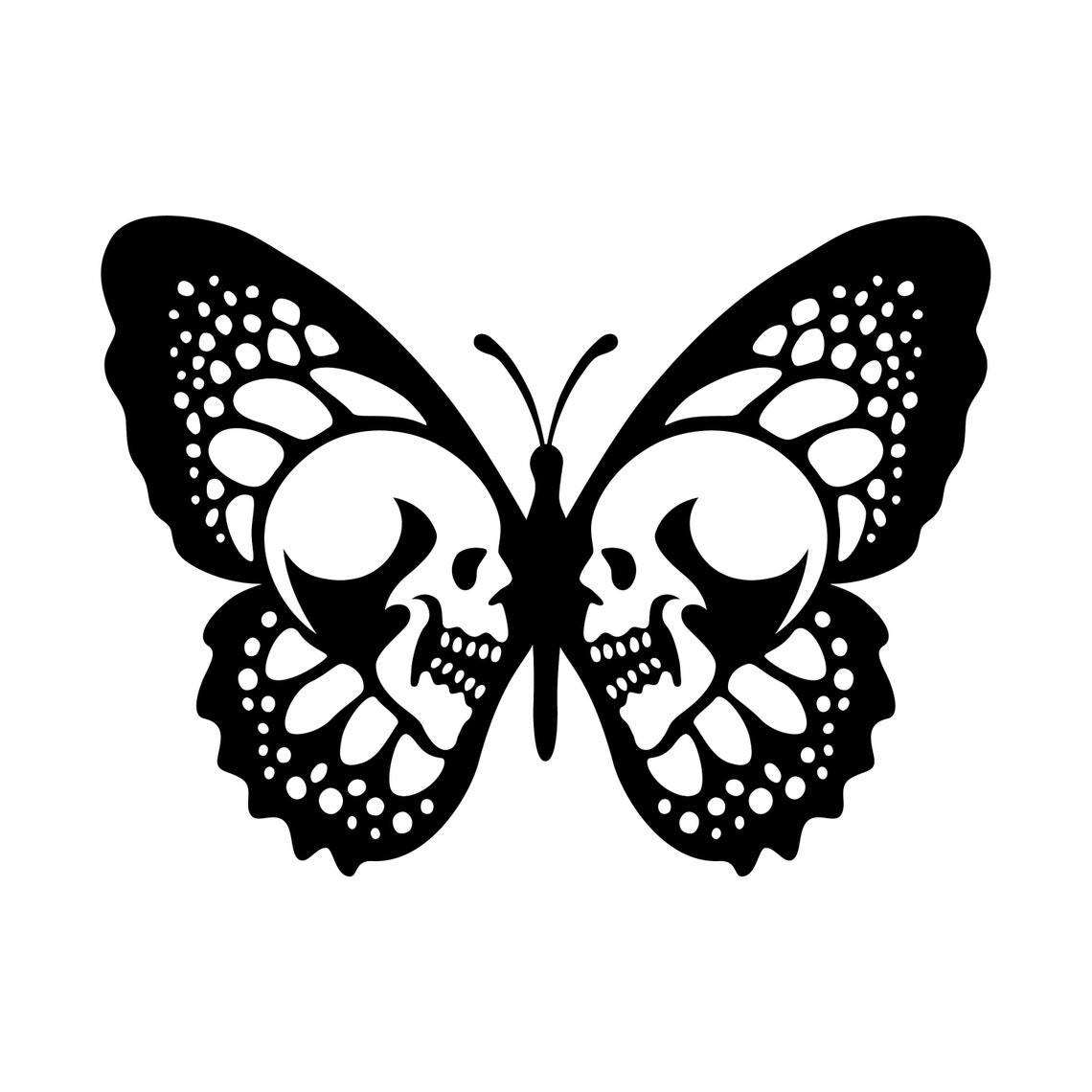 SVG - JPEG - PNG | Gothic Butterfly Skull Tattoo Inspired Bundle ...